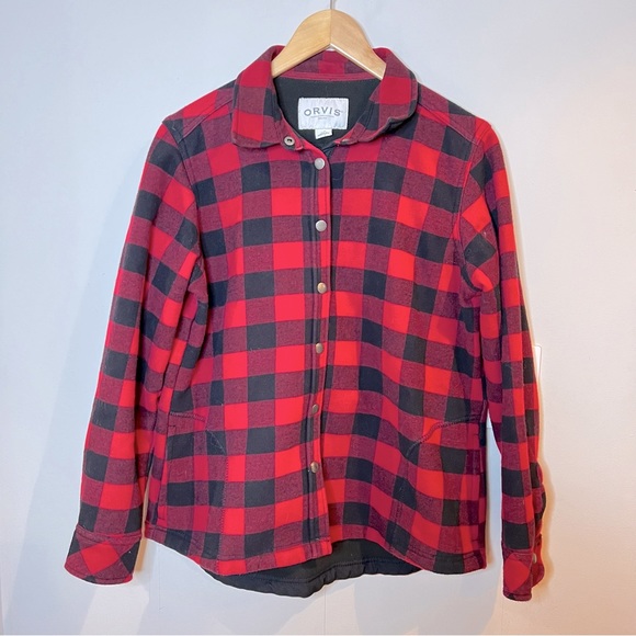 Orvis | Jackets & Coats | Orvis Buffalo Plaid Fleece Lined Button Down ...